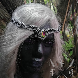 Elvish Crown, Silver Elven Circlet, Forest Goddess Headdress, Elven ...