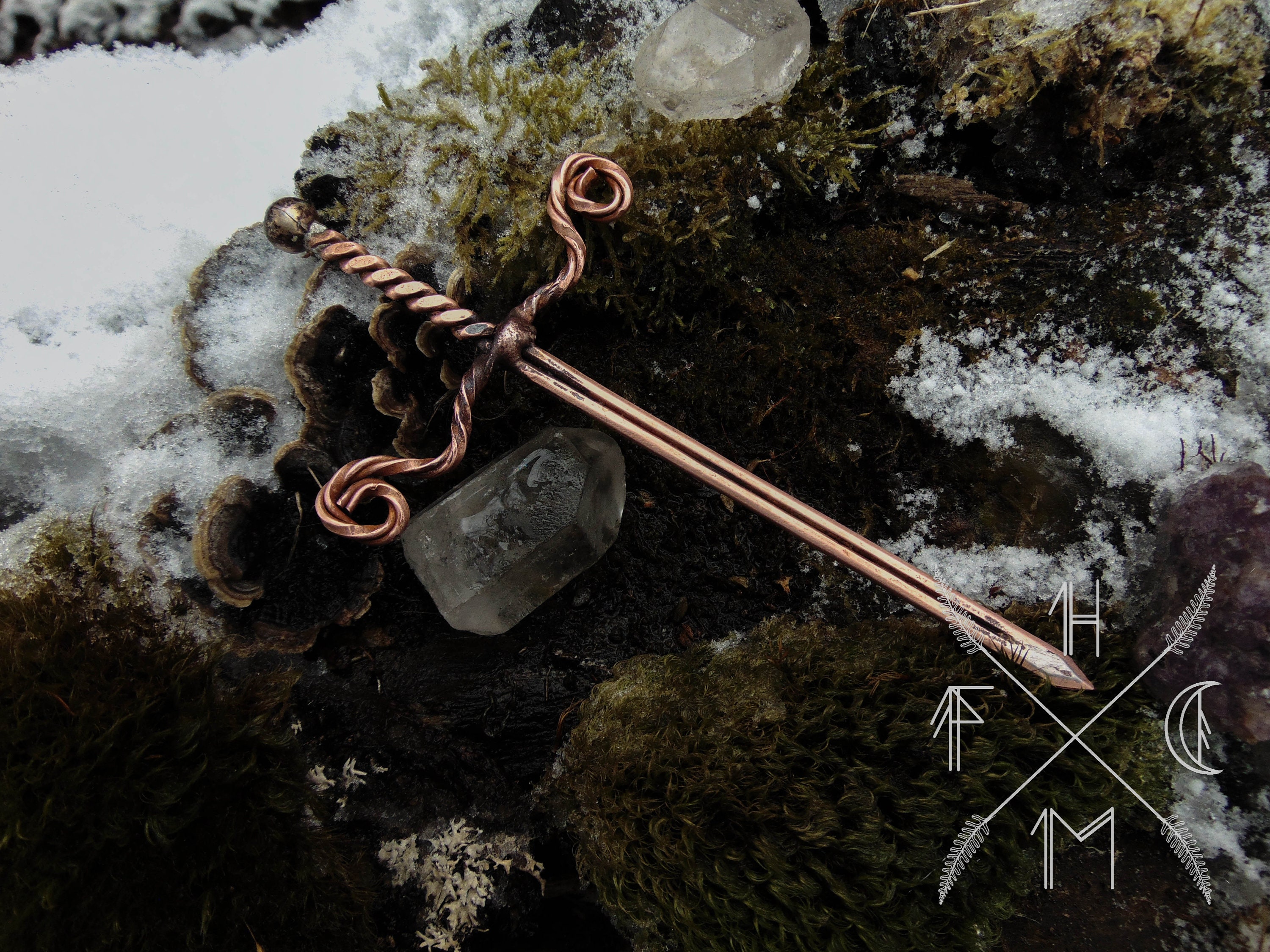 Copper Sword Hair Stick Long Sword Hair Accessories Warrior - Etsy