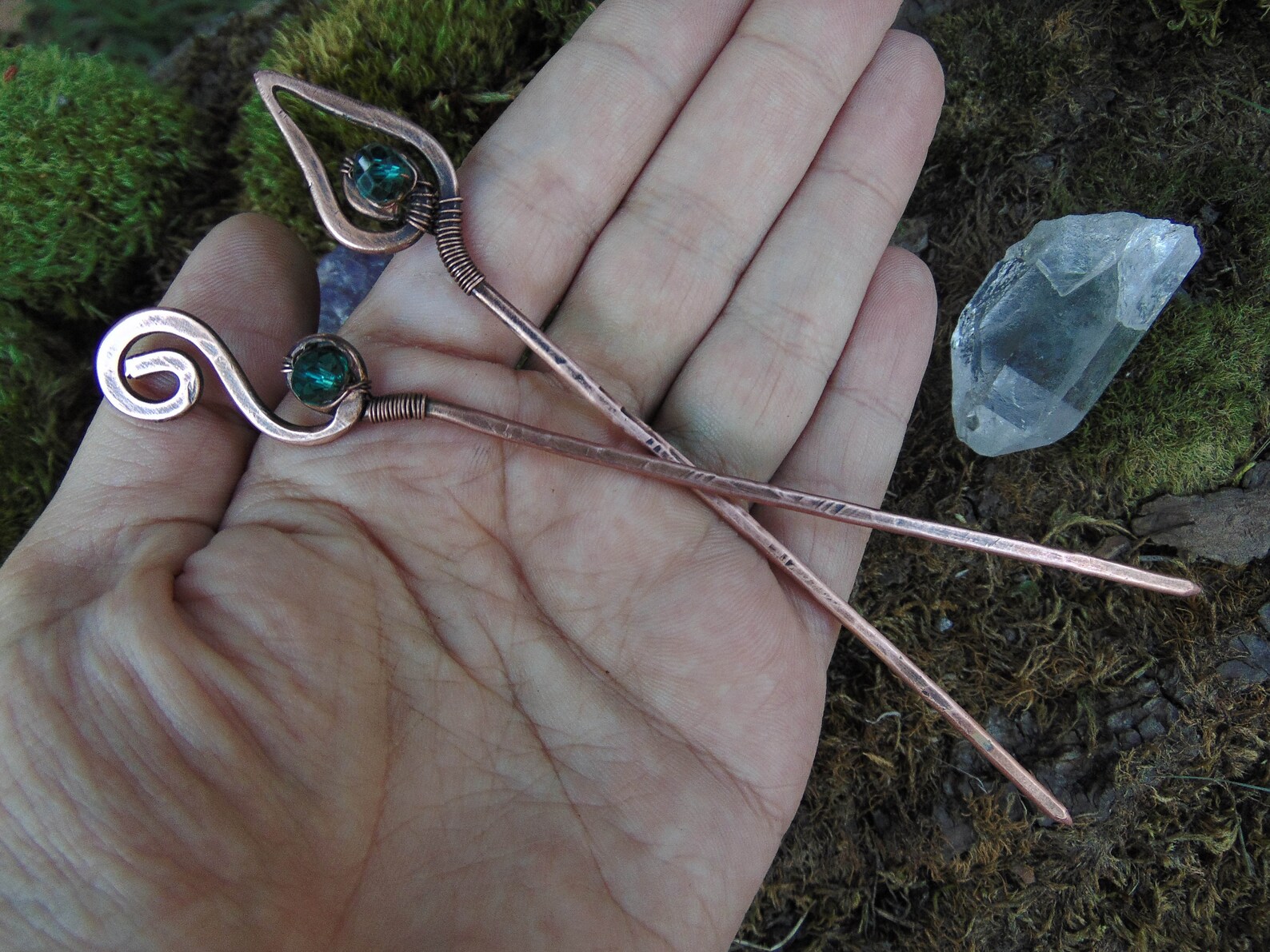 Copper Leaf Hair Stick Elvish Fantasy Elven Leaf Wedding Hair | Etsy