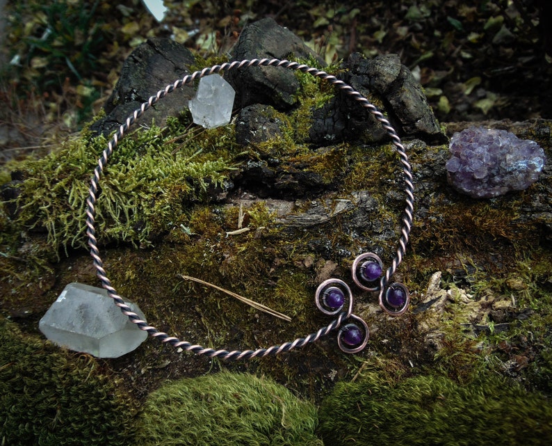 Viking Torc Necklace Celtic Spiral Torque Necklace Copper | Etsy