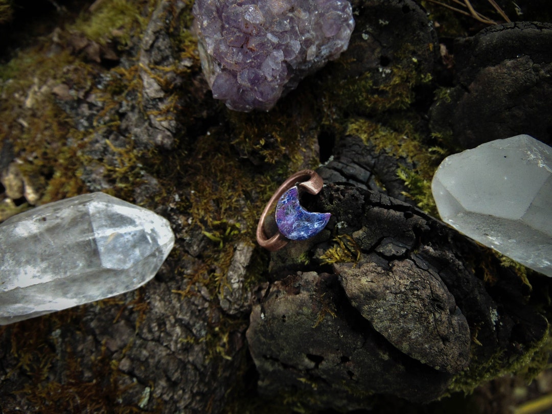 Moon Goddess Ring, Celestial Ring , Celtic Copper Ring ,viking Ring ...