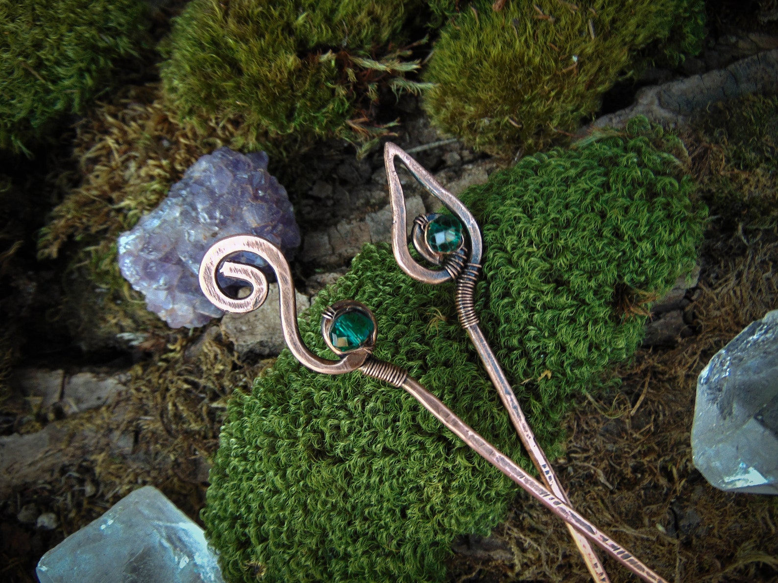 Copper Leaf Hair Stick Elvish Fantasy Elven Leaf Wedding Hair | Etsy