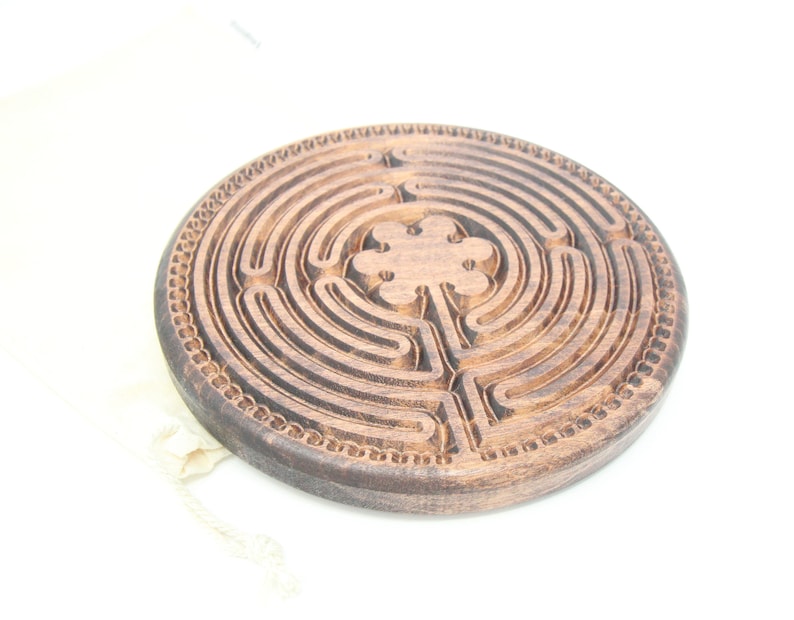Wood Finger Labyrinth Meditation Indian Redwood Medium - Etsy Wood Finger Labyrinth Meditation Indian Redwood Medium - Etsy