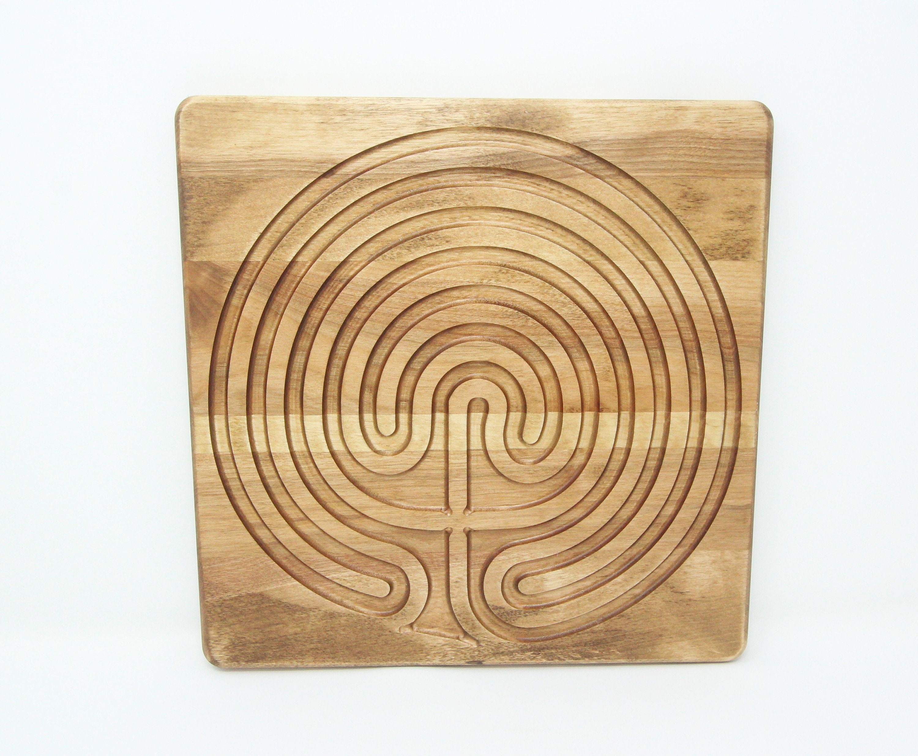 Wood Finger Labyrinth Large & Xlarge Square Cretan Motif - Etsy