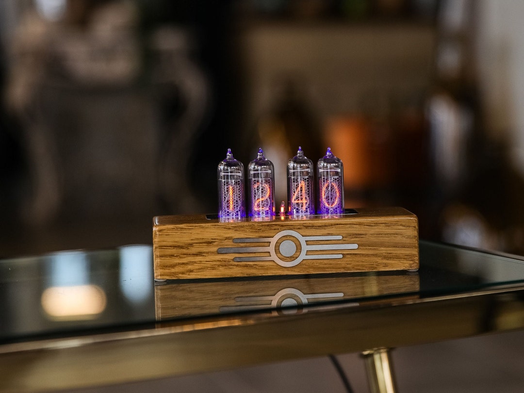 Solid Wood Nixie Tube Clock Made Using Vintage Soviet In-14 Lamps ...