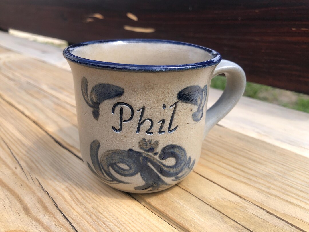 Vintage German Mug With Name "phil", Retro 1970s Coffee / Tea Beige and ...