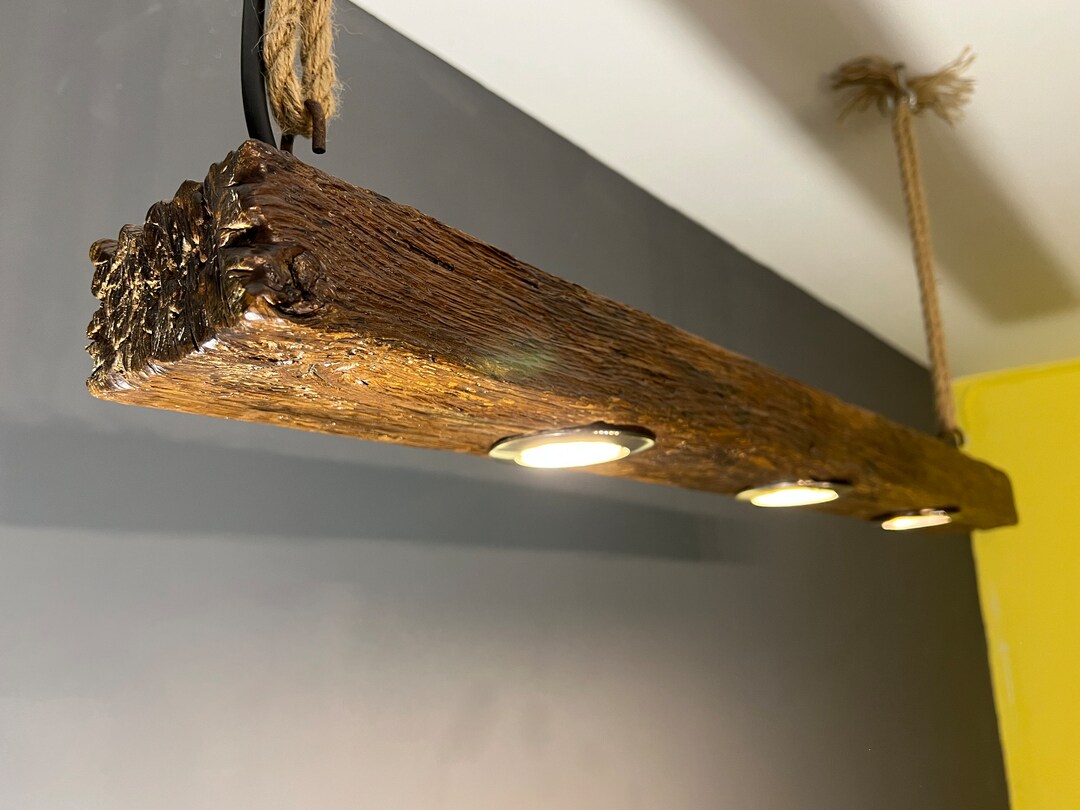 Barn Beam Light Fixture Made From 150 Years Old Reclaimed Oak Wood Free ...