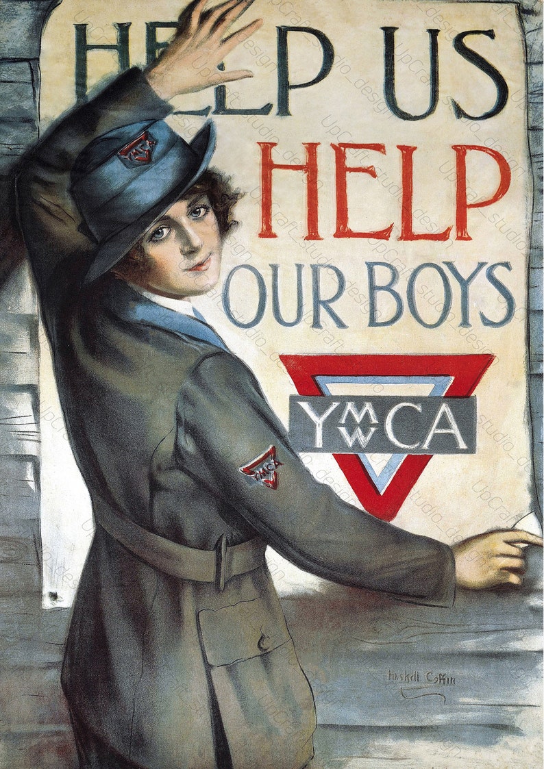 WW1 Printable Poster ww1 poster ymca poster ymca ywca | Etsy