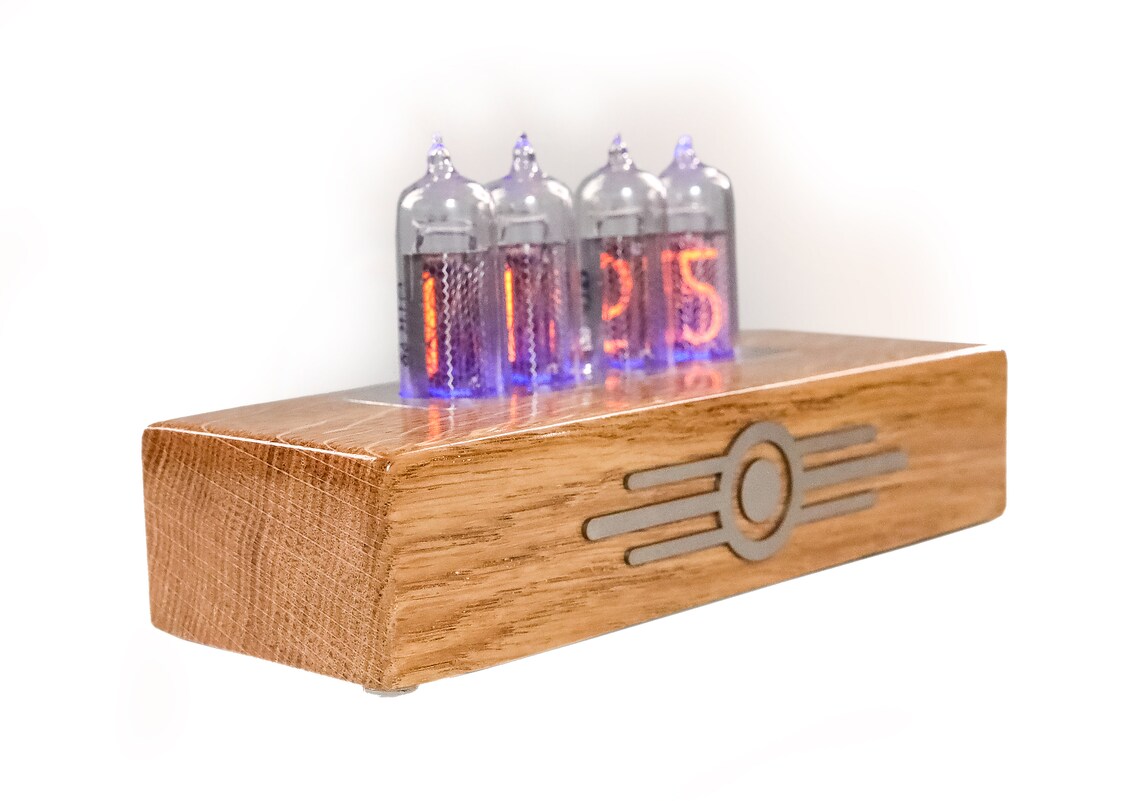 Solid Wood Nixie Tube Clock Made Using Vintage Soviet In-14 Lamps ...