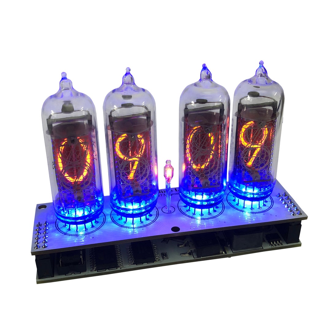 Nixie Tube Clock Kit With Led Lights In-14 Handmade Vintage - Etsy