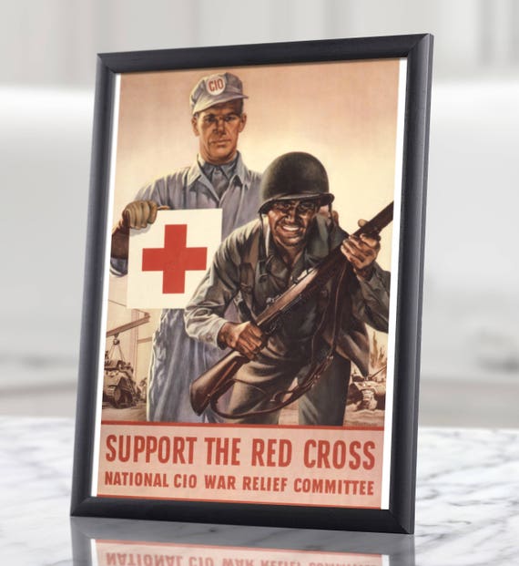 Printable Wall Art American Red Cross ww2 poster WW2 | Etsy