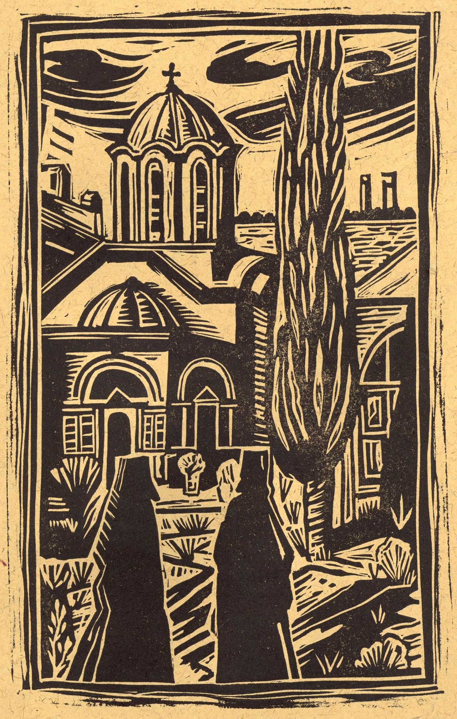 Linocut Portfolio of Iveron Monastery on Mount Athos Greece - Etsy
