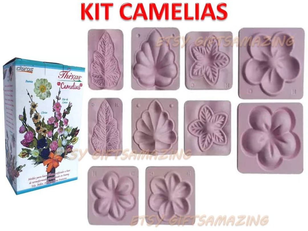 Moldes de Flores KIT 3D Foam Craft Moldes de Flores Foamy Eva foam MODELO CAMELIAS Foami Fomi ...