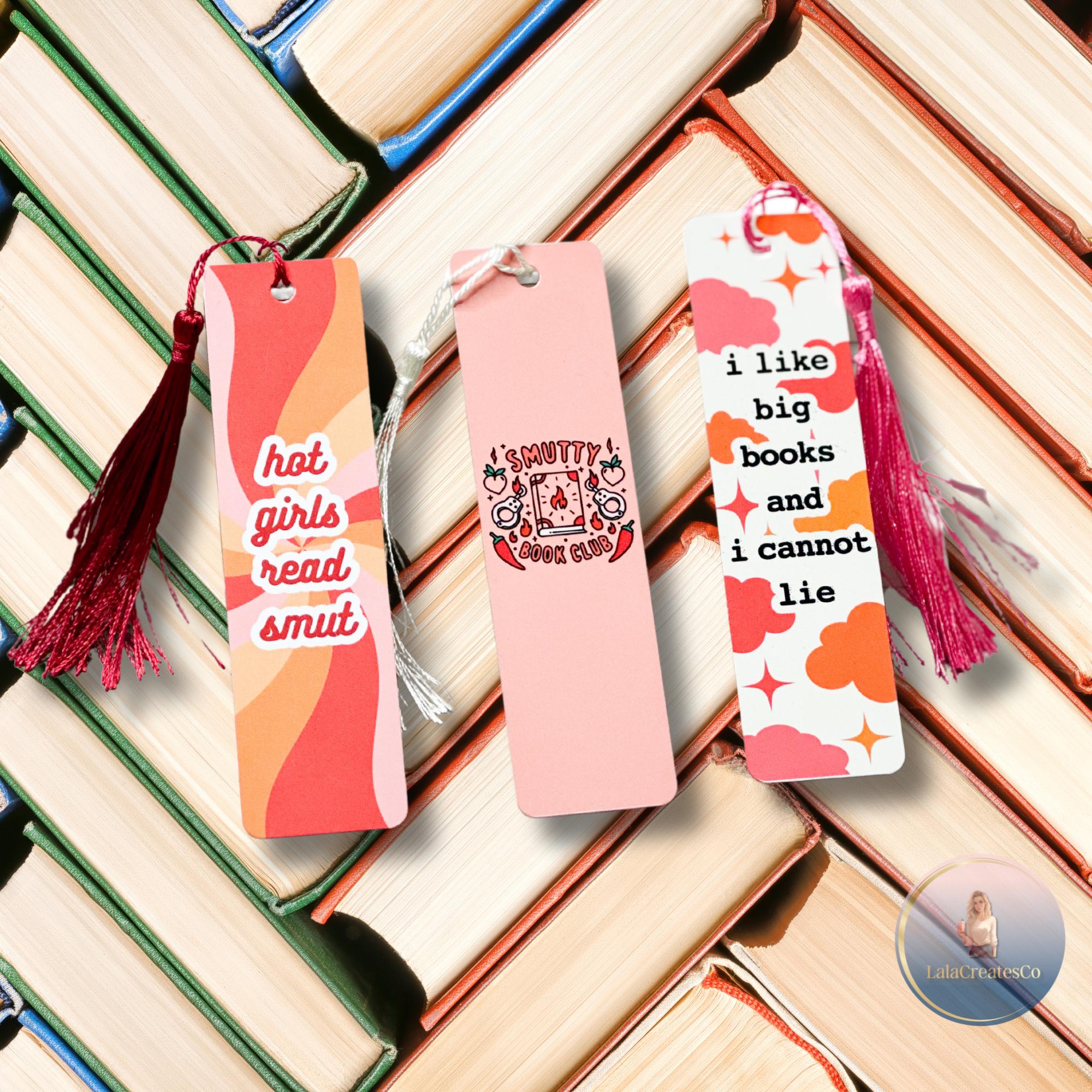 Spicy Bookmarks Set of 3 With Tassels for Smut Reader Bookmarks Gift ...