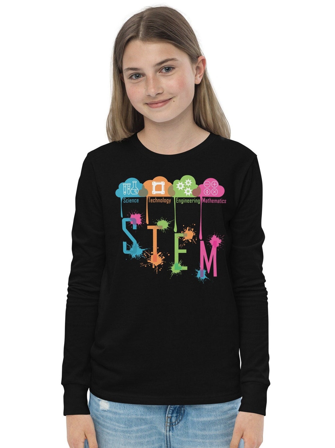 Colorful STEM Long Sleeve Shirt | Science Technology Engineering Math ...