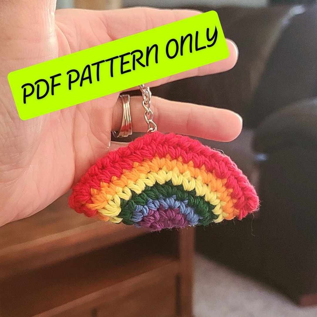 Crochet Rainbow Keychain - (PATTERN ONLY) - Etsy