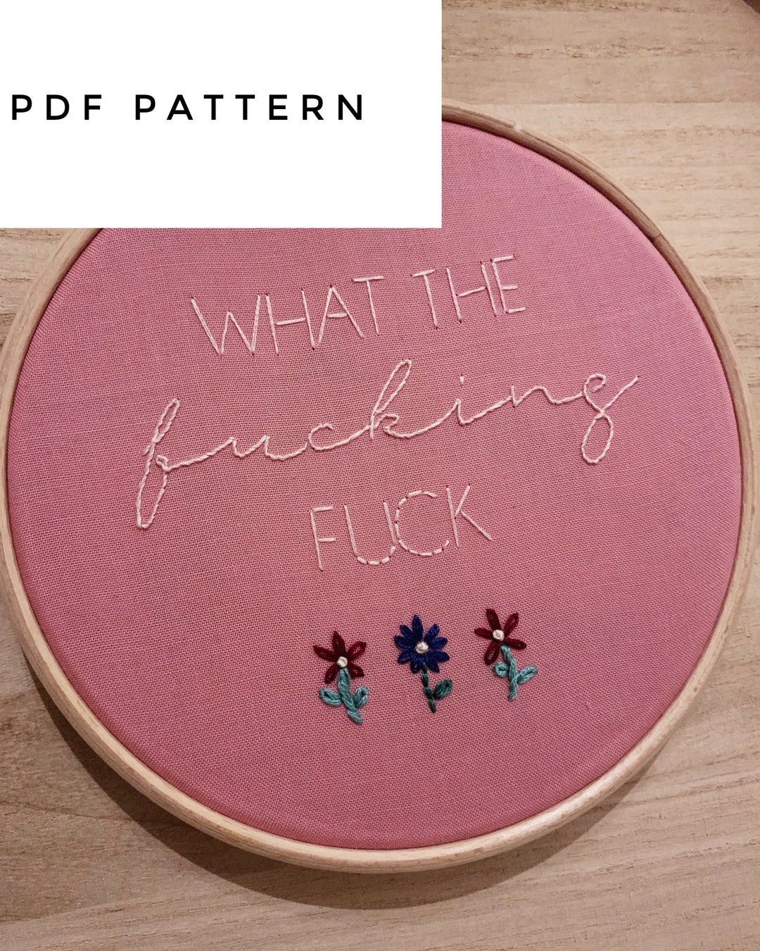Sweary Embroidery Pattern - Digital Download - Instant Download ...
