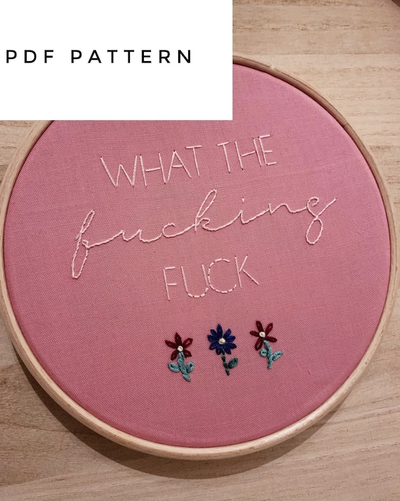 Sweary Embroidery Pattern Digital Download Instant | Etsy