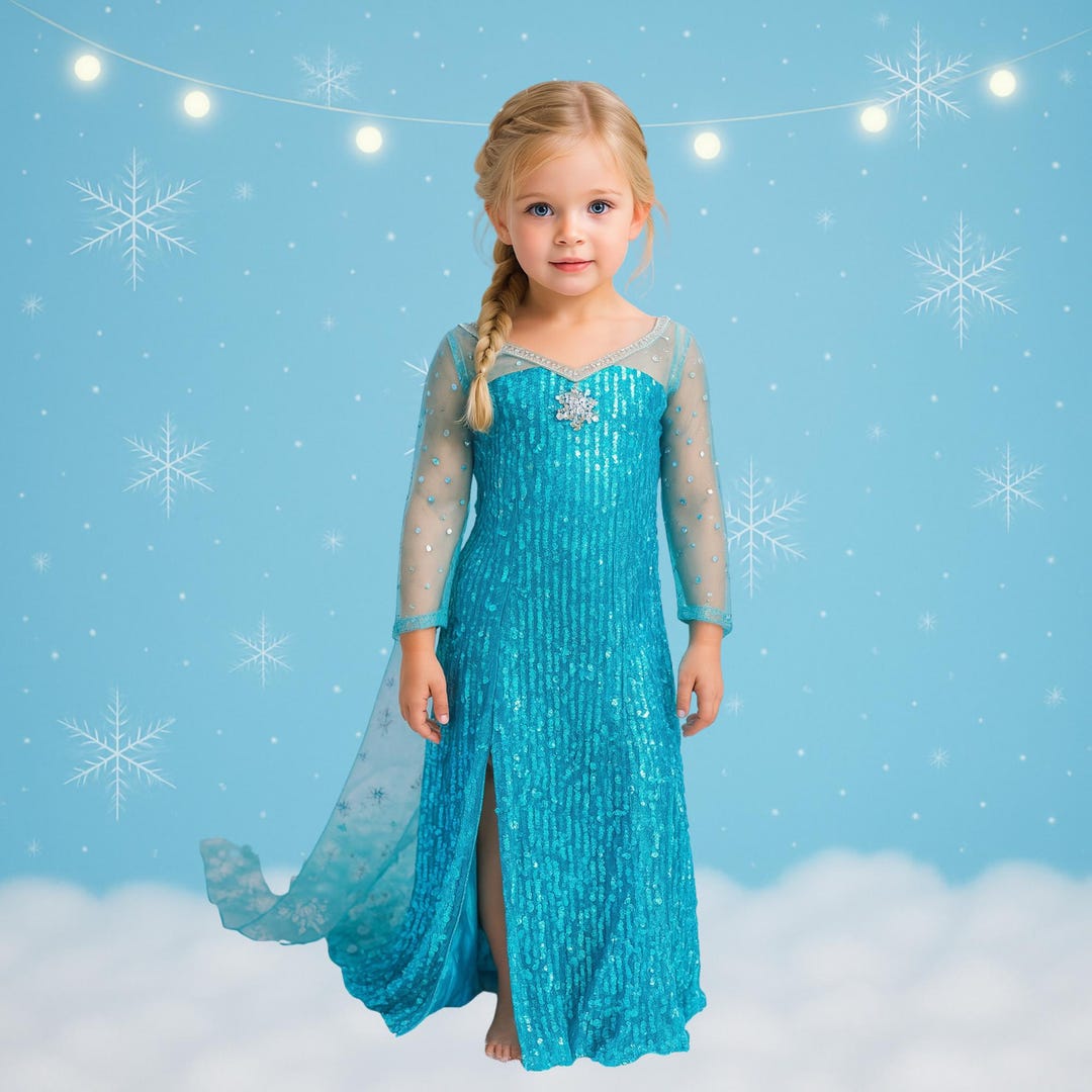Elsa Frozen Dress PERSONALIZED GIFT SET Ice Queen Elsa Costume Snow ...