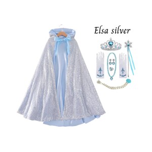 Princess Cloak, Hooded Cape Cloak, Princess Gift Set, Elsa Cloak, Ariel ...