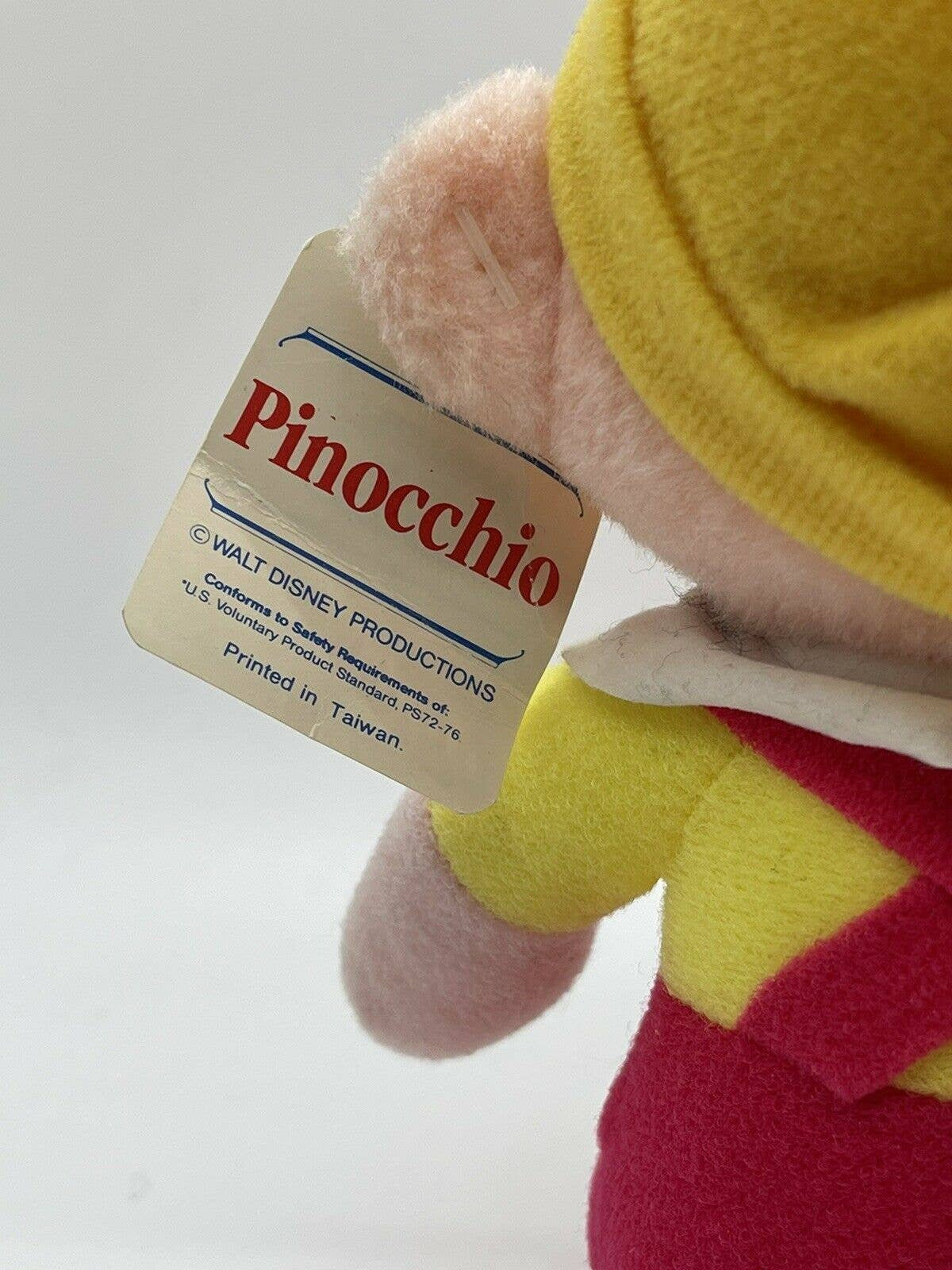 Vintage PINOCCHIO Plush Stuffed Doll Animal Walt Disney Productions ...
