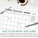 Printable 2025 Editable Calendar With Black Gingham | Monthly Editable ...