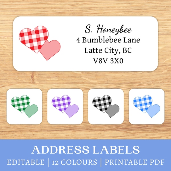 DIY Printable Quilt Address Labels Fillable Editable Cottagecore ...