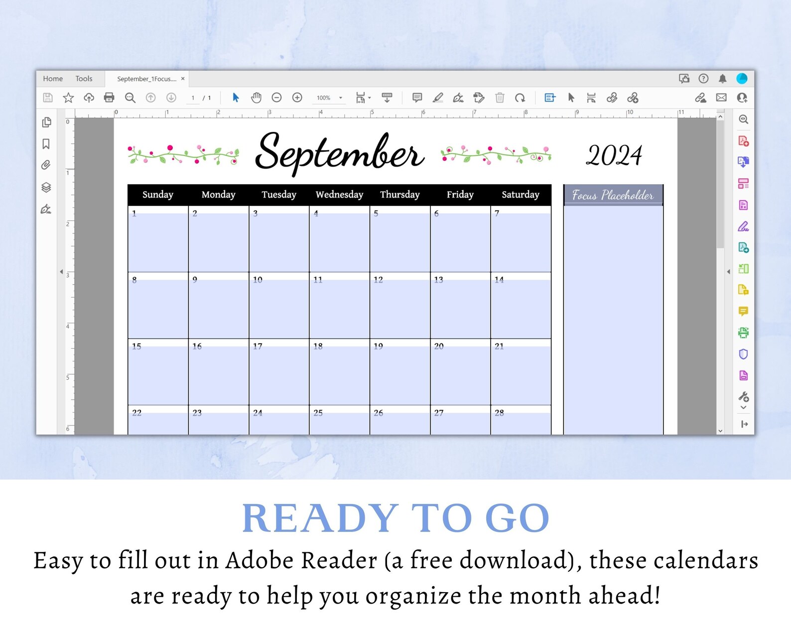 Editable 2024 2025 Calendar Printable Calendar 2024 Monthly Planner ...