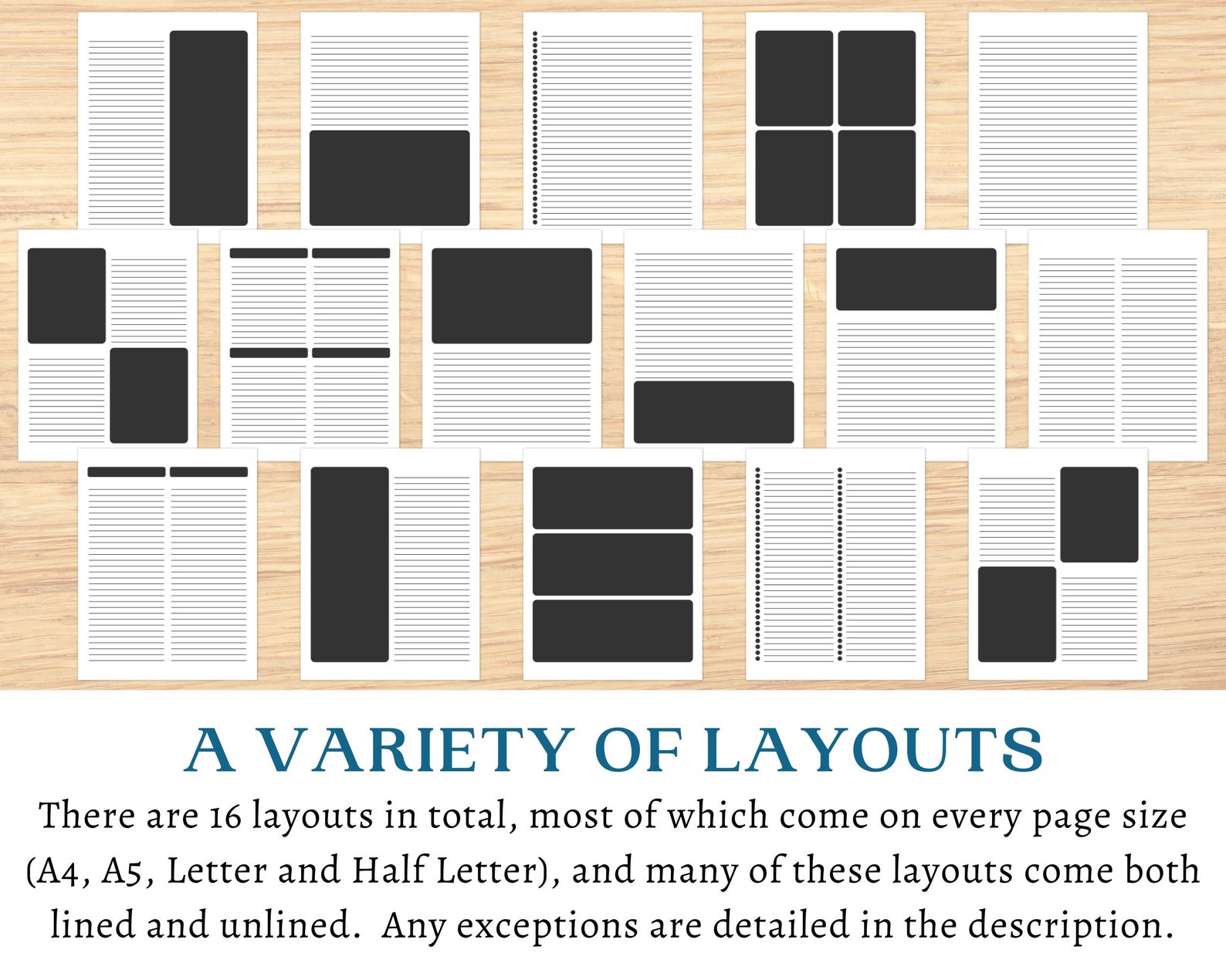 Printable Blue Gingham Note Pages | Checklist Template | DIY Notebook ...