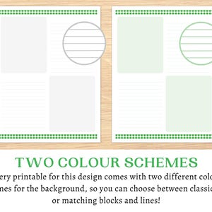 Printable Green Gingham Stationery | Checklist Templates | Study Notes ...