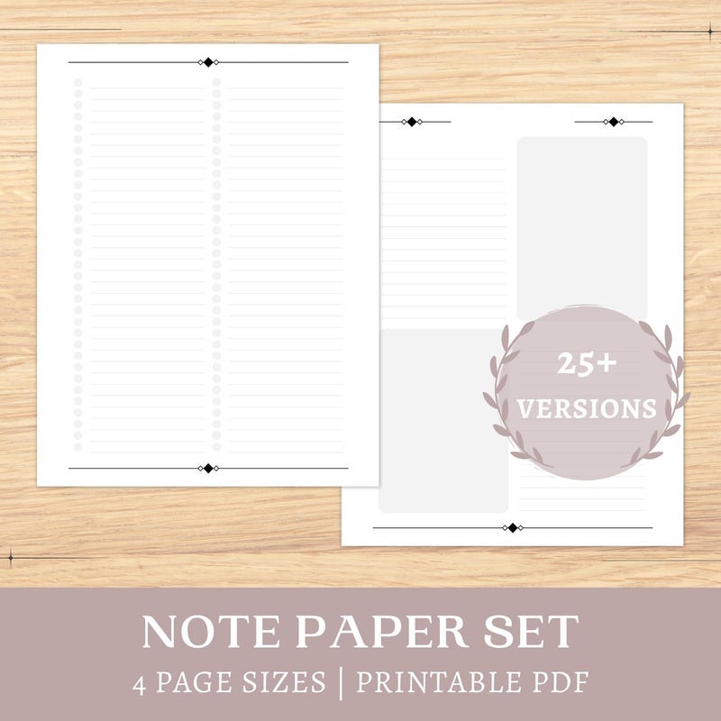 Two Column Notes Template - Etsy