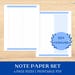Printable Blue Gingham Note Pages | Checklist Template | DIY Notebook ...