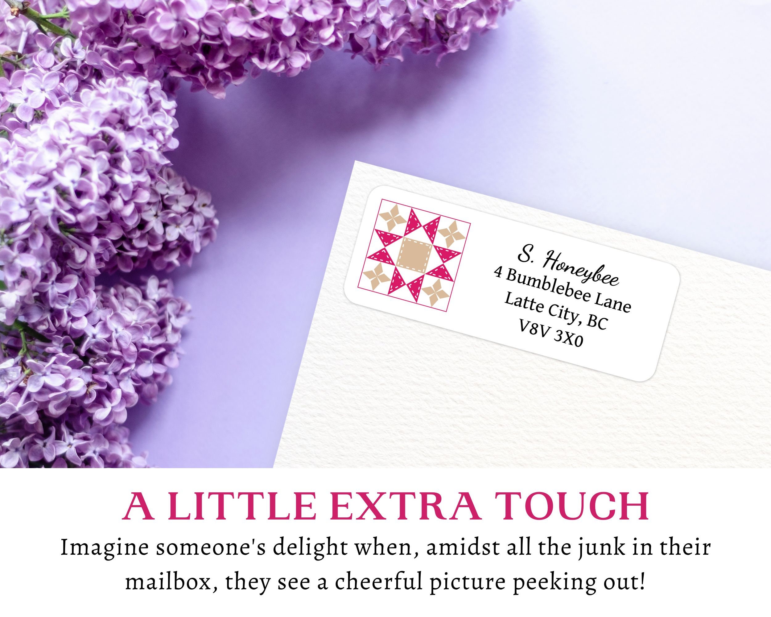 DIY Printable Quilt Address Labels | Fillable | Editable | Cottagecore ...
