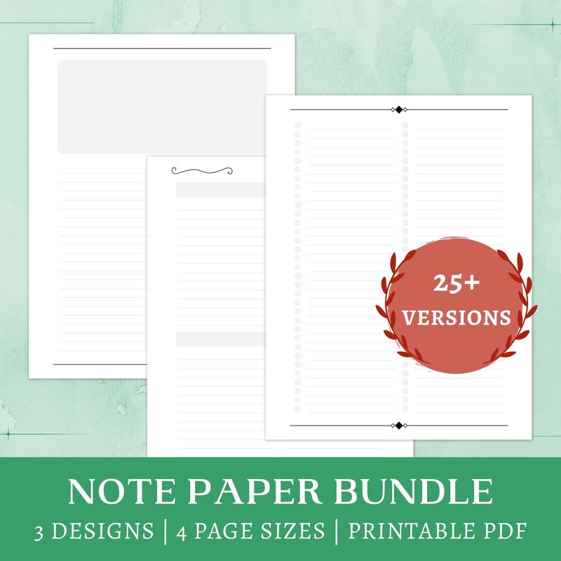 Two Column Notes Template - Etsy