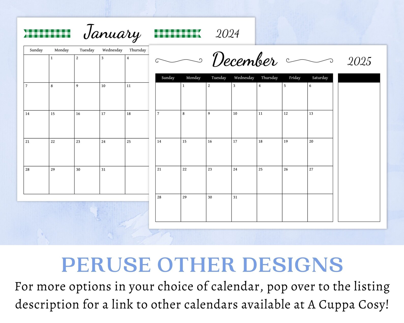 Editable 2024 2025 Calendar Printable Calendar 2024 Monthly Planner ...