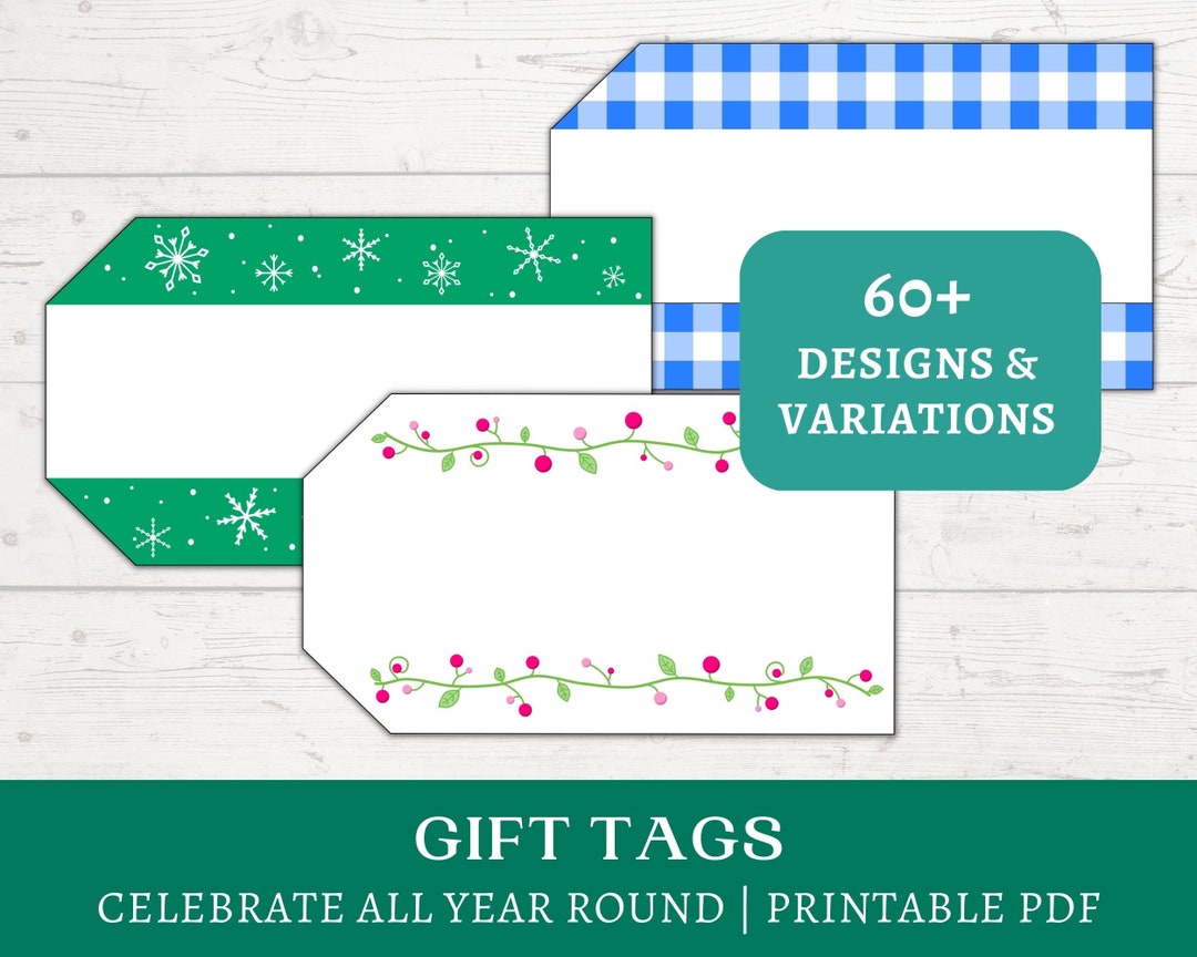 Printable Gift Tags Bundle Assorted Gift Tags Editable - Etsy