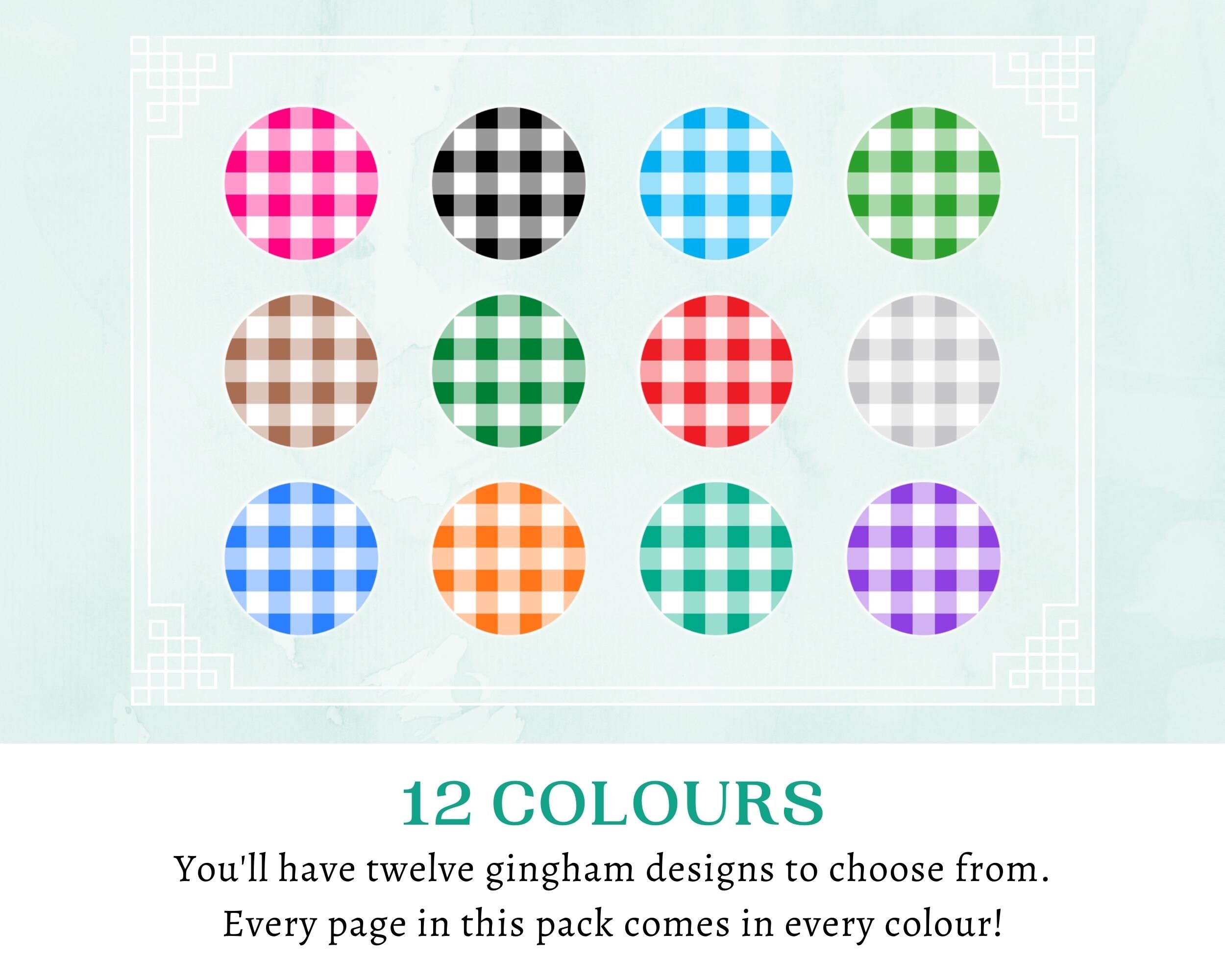 Gingham Note Pages Printable Bundle Checklist Templates - Etsy