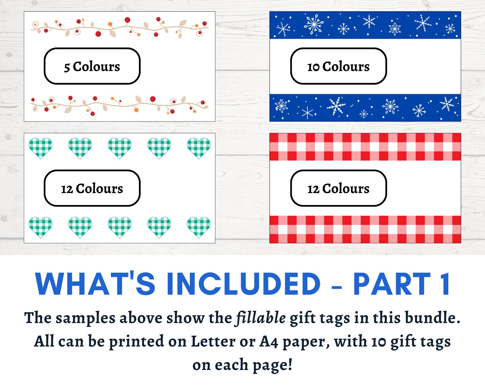 Printable Gift Tags Bundle Assorted Gift Tags Editable - Etsy