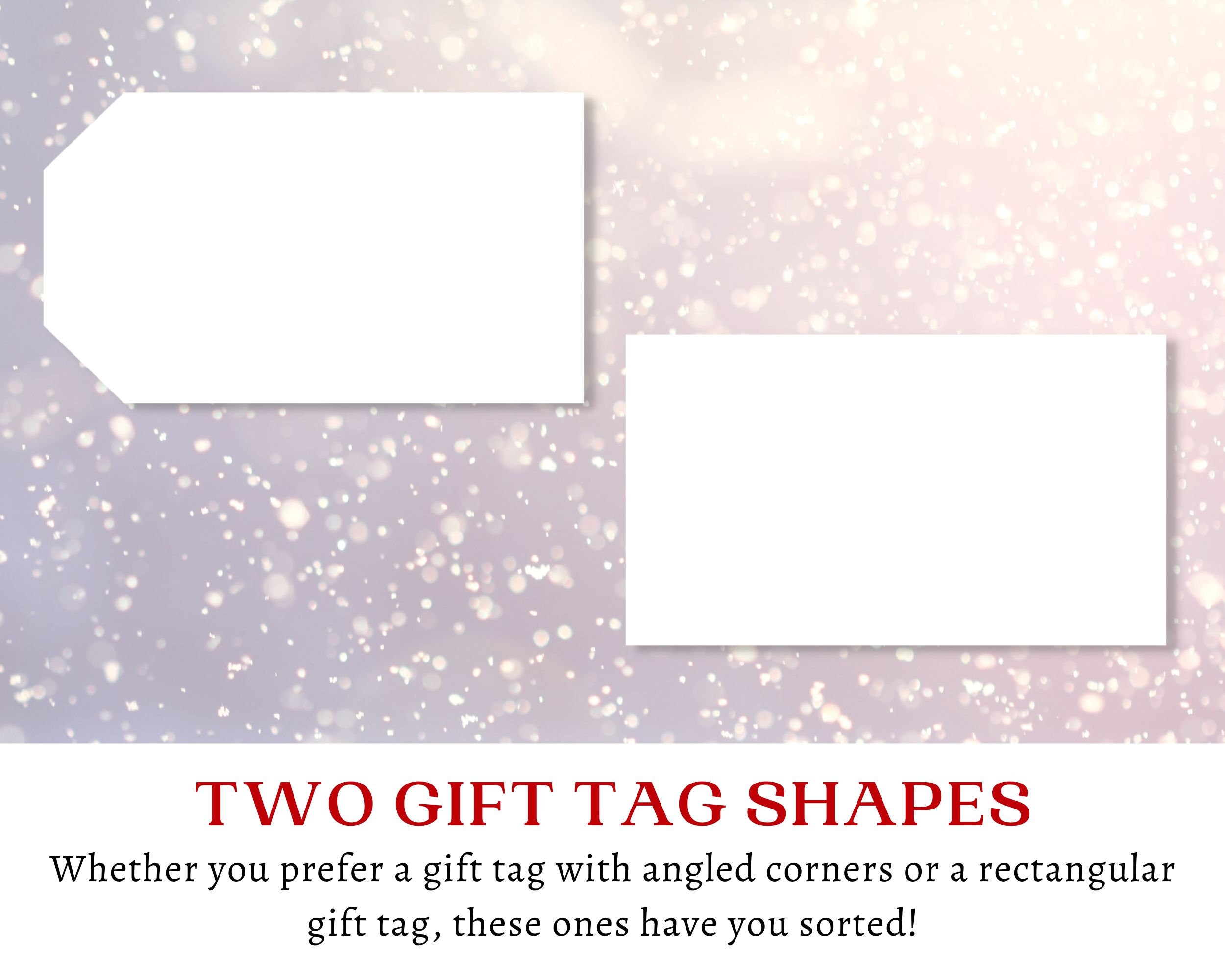 Printable Snowflake Gift Tags | Fillable | Customizable Text ...