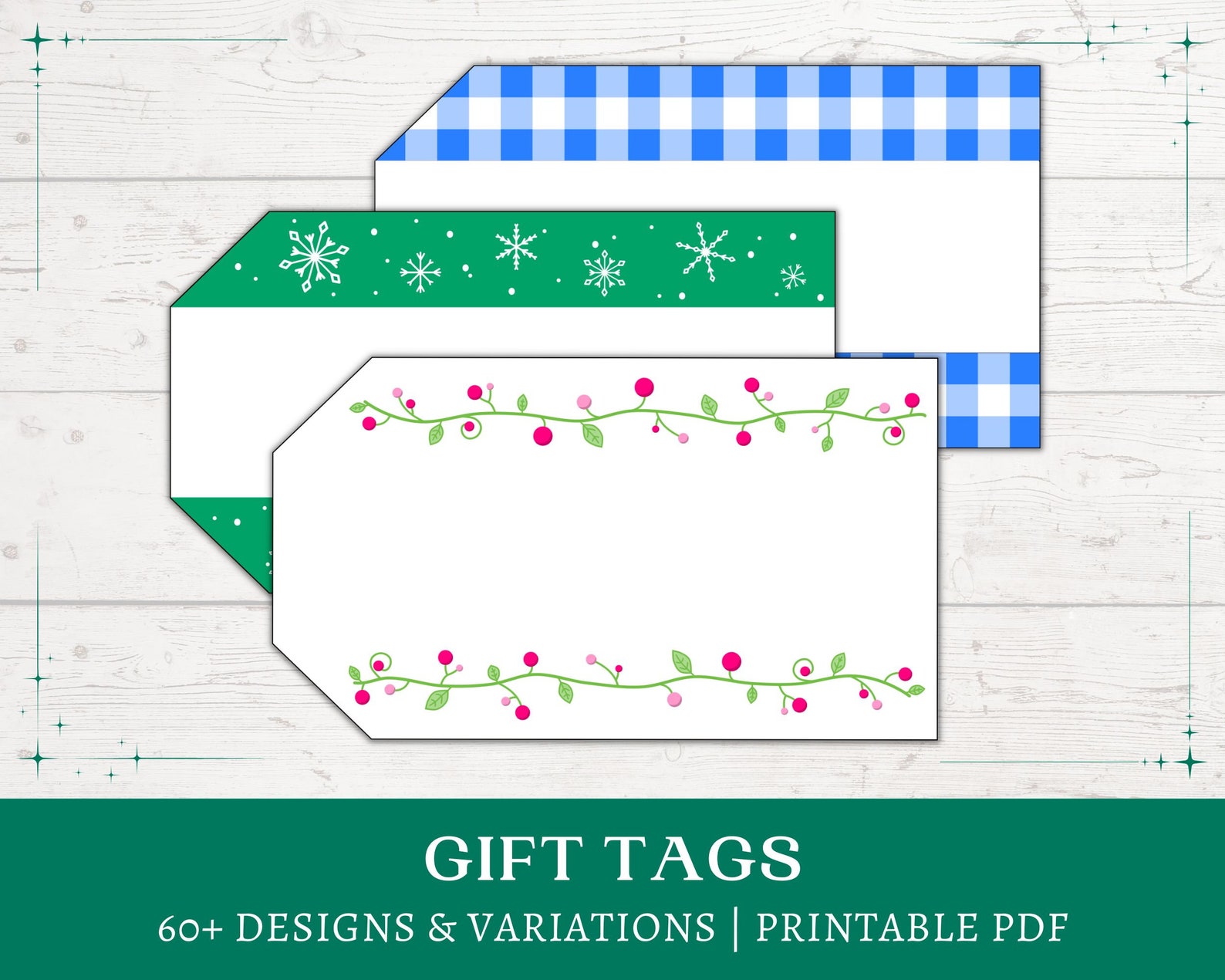 Printable Gift Tags Bundle | Assorted Gift Tags | Editable Gift Labels ...