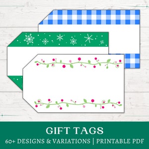 Printable Gift Tags Bundle | Assorted Gift Tags | Editable Gift Labels ...