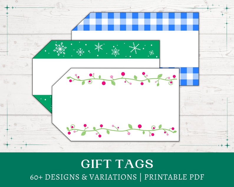 Printable Gift Tags Bundle | Assorted Gift Tags | Editable Gift Labels ...
