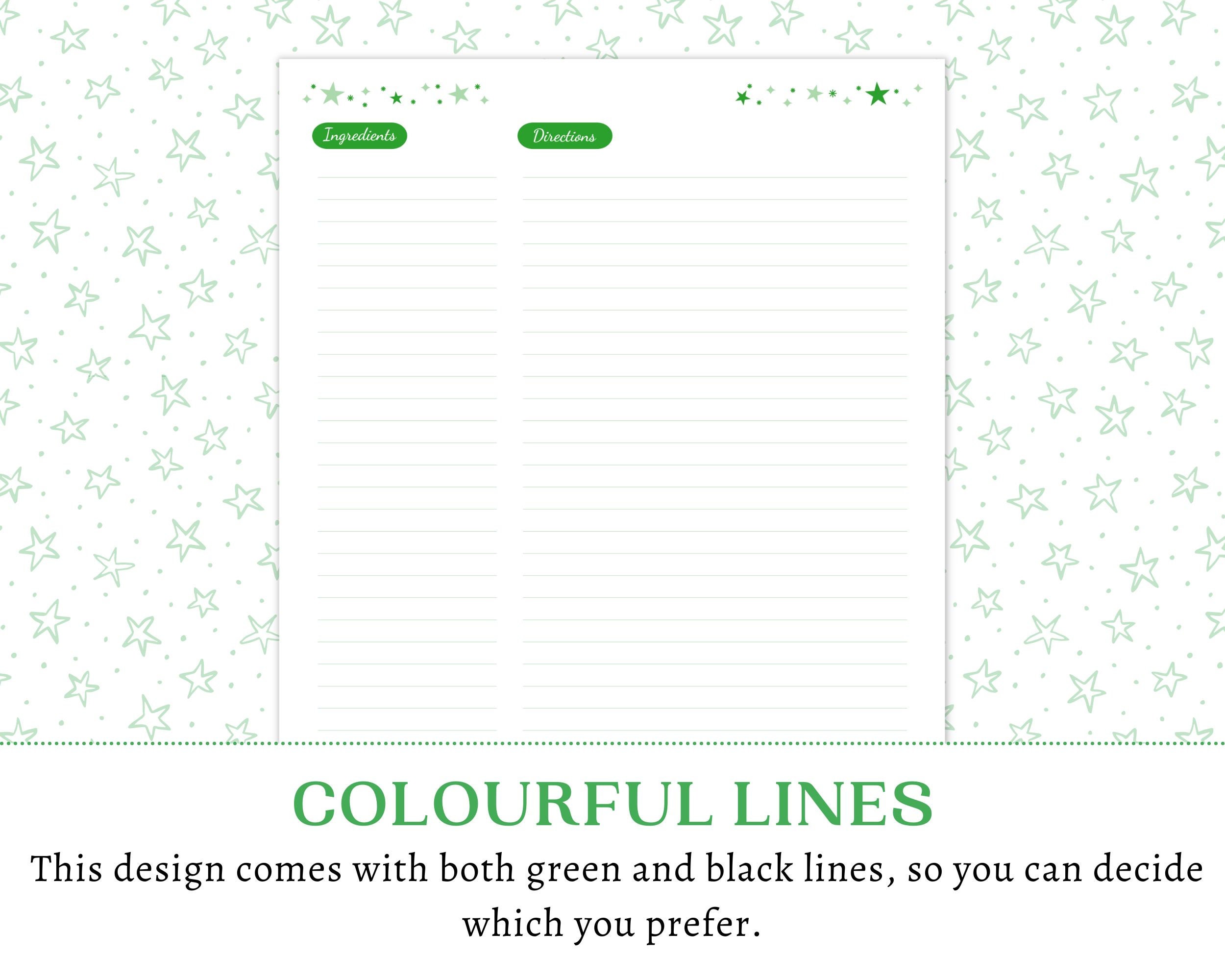 Editable Recipe Page Printables Letter, A4 Christmas Baking Recipe ...