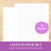 Lined Paper Printable | Letter, Half Letter, A5, A4 Lined Paper ...