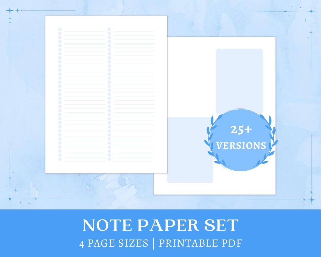 Printable Blue Stationery | Checklist Templates | Lined Pastel Paper ...