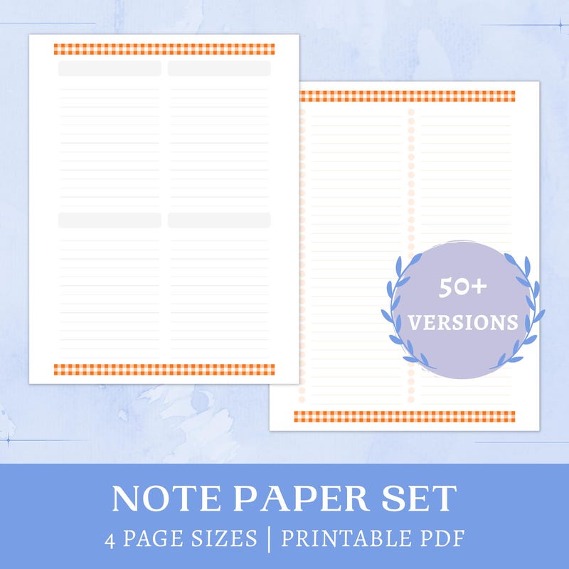 Two Column Notes Template - Etsy