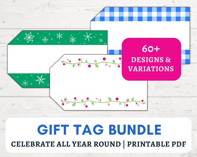 Printable Gift Tags Bundle Assorted Gift Tags Editable - Etsy