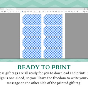 Printable Gingham Gift Tags | DIY Gift Tags | Retro Gift Tags | Favour ...