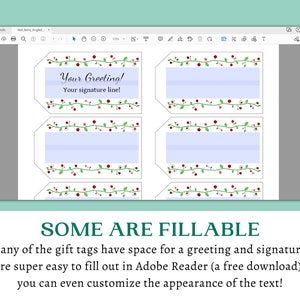 Printable Gift Tags Bundle | Assorted Gift Tags | Editable Gift Labels ...