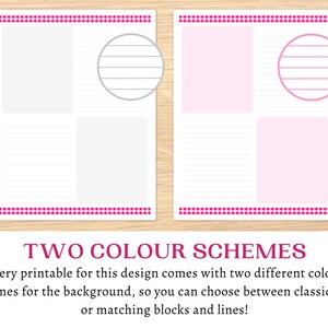 Printable Pink Gingham Note Paper | Blank Pages | Checklist Templates ...